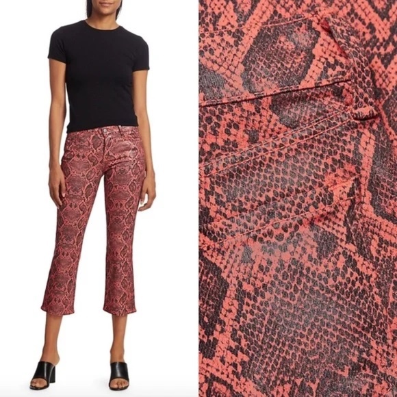 J Brand | Jeans | J Brand Selena Midrise Snakeskin Coated Bootcut ...